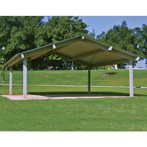 Shop Steel Outdoor Garden Canopy with Corrugated Sheet Roof ...